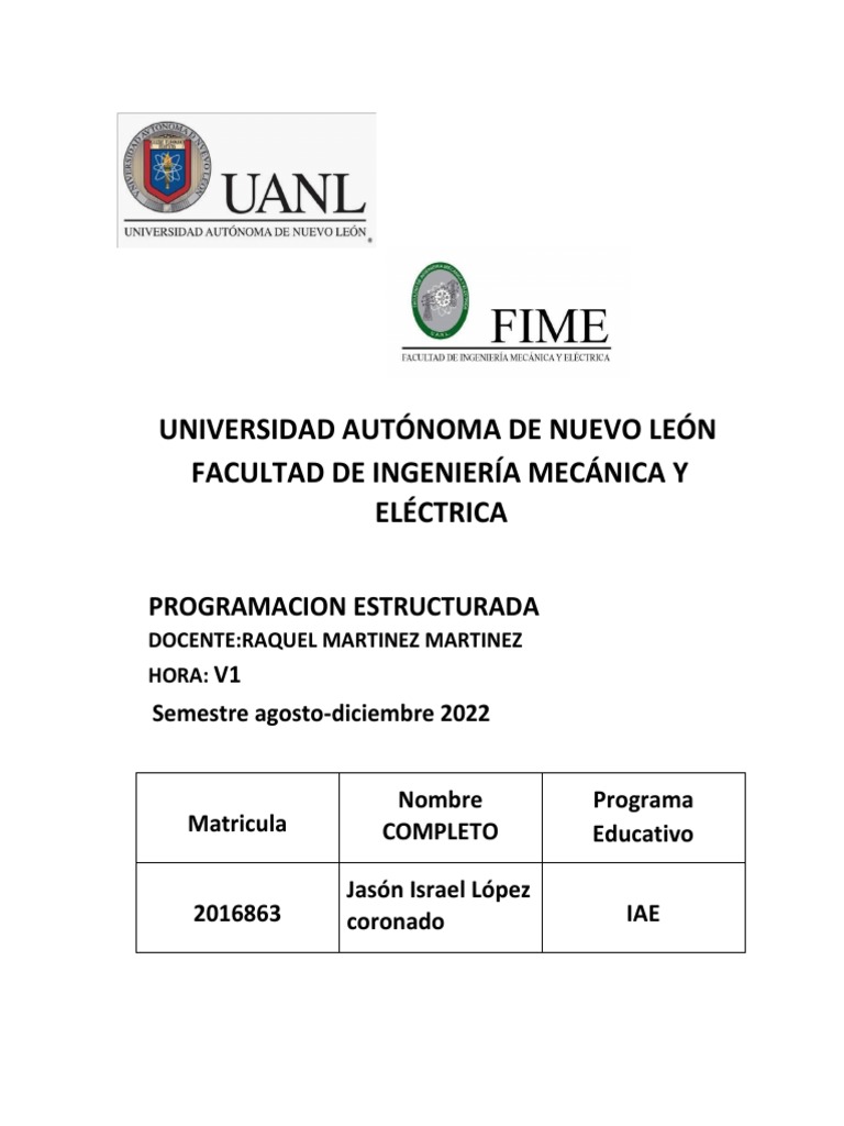 Examen Ordinario-Programacion Estructurada | PDF