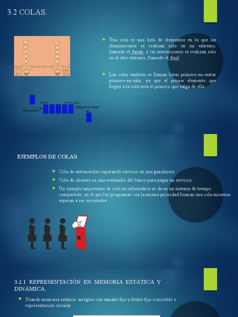 3.2 Colas | PDF | Estructura de datos de matriz | Ingeniería de software