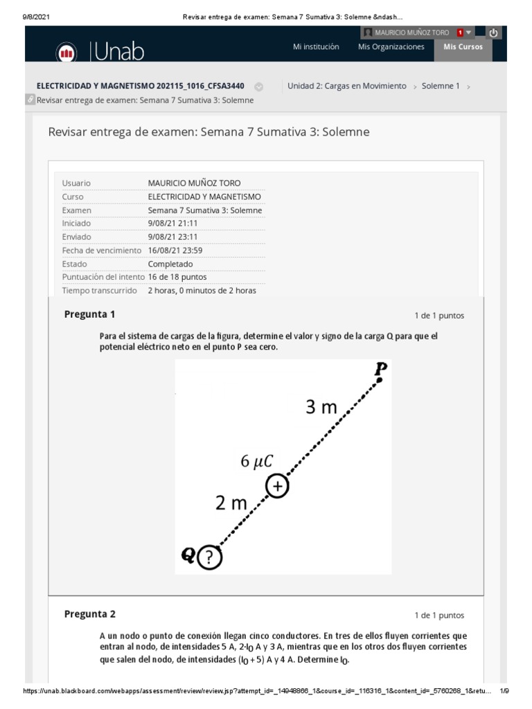 Revisar Entrega de Examen - Semana 7 Sumativa 3 - Solemne &ndash.. | PDF | Condensador ...