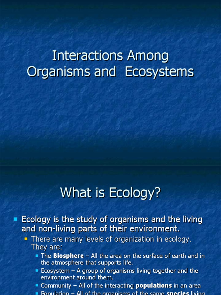 Ecology: Organisms and Ecosystems | PDF | Ecological Niche | Symbiosis