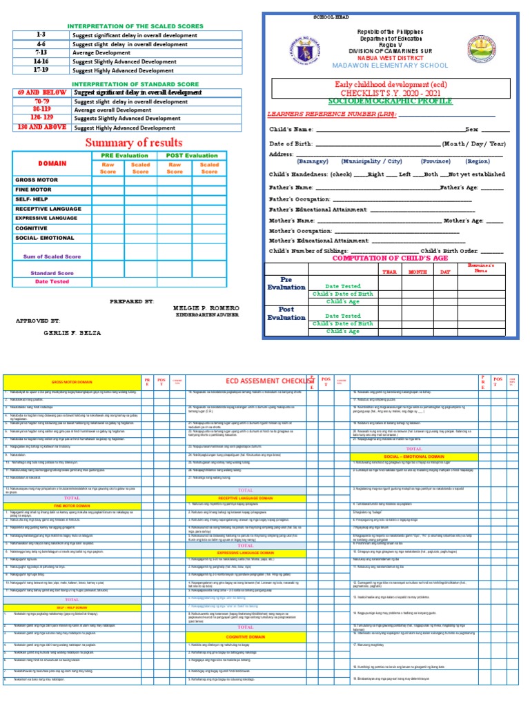 ECD Card Tagalog | PDF