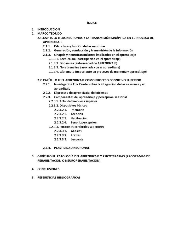 Modelo Índice de Monografía | PDF