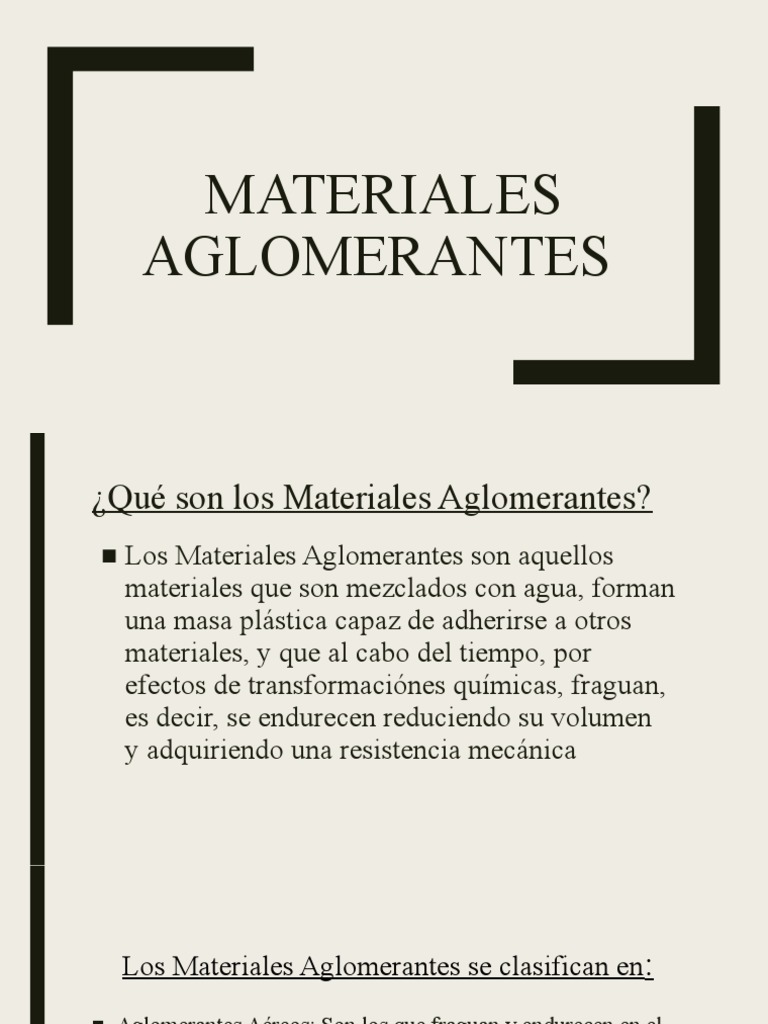 Materiales Aglomerantes - Grandolio Luisana-1 | PDF | Yeso | Cemento