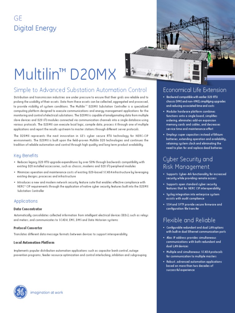 Multilin D20MX: Simple To Advanced Substation Automation Control | PDF ...