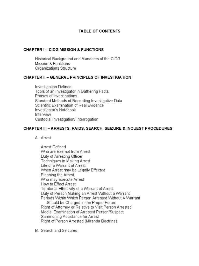 Criminal Investigation Manual | PDF | Crime Scene | Search Warrant