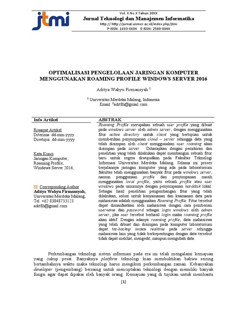 Template Jtmi 3 Pdf Komputer