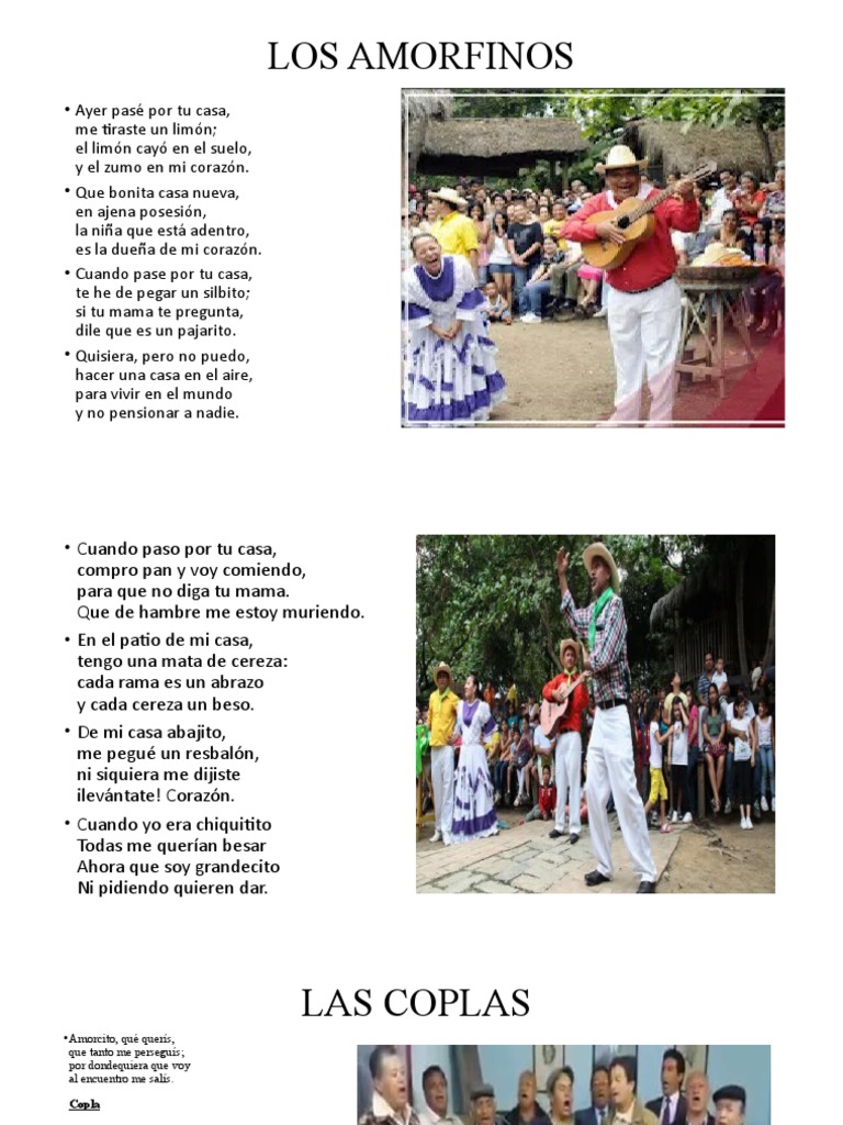 Coplas populares españolas sobre el amor y la vida cotidiana | PDF