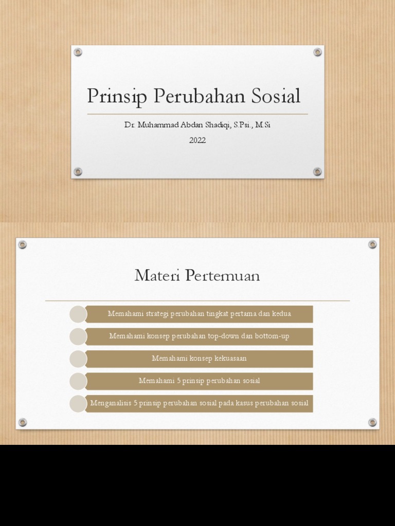 Materi 3-Prinsip Perubahan Sosial | PDF