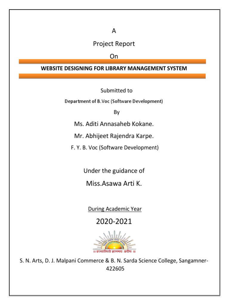 Website of Library Management System (Aak) | Download Free PDF ...