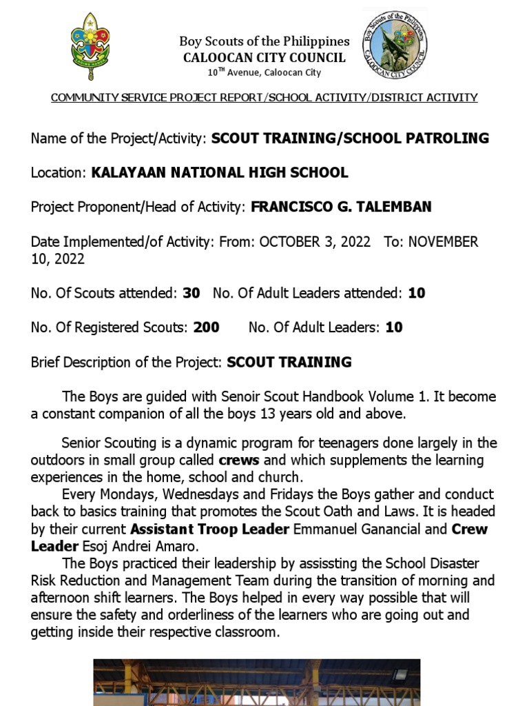 FOR School Narrative | PDF | Scouting | Scouting And Guiding