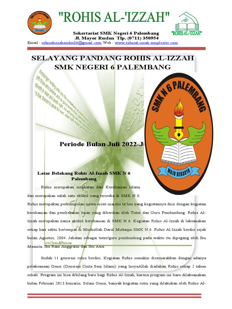 Proker Dan Selayang Pandang Rohis | PDF