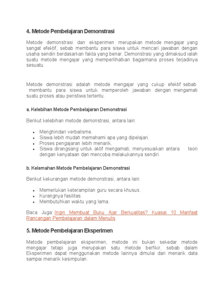 Tips Metode Pembelajaran Efektif | PDF | Karier & Perkembangan