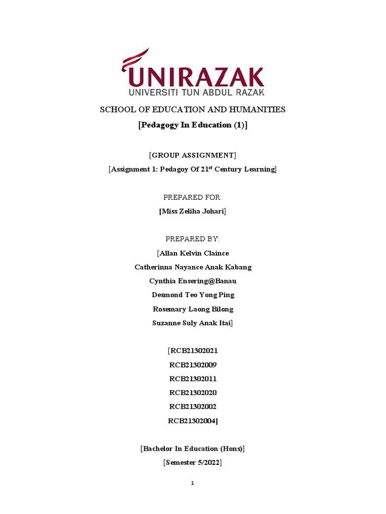 Pedagogy Assignment | PDF | Project Based Learning | Teaching Method