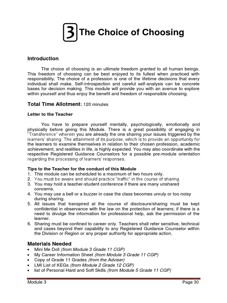 3 The Choice of Choosing | PDF