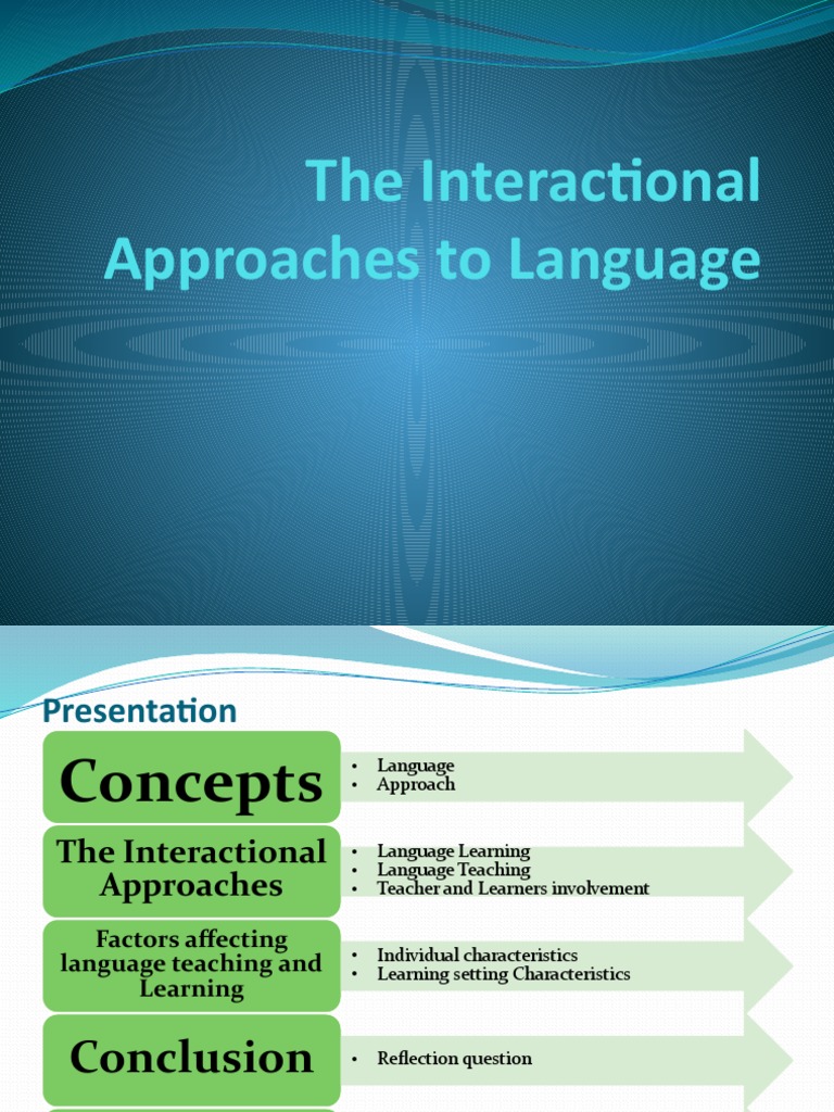 The Interactional Approaches To Language | PDF | Language Education ...