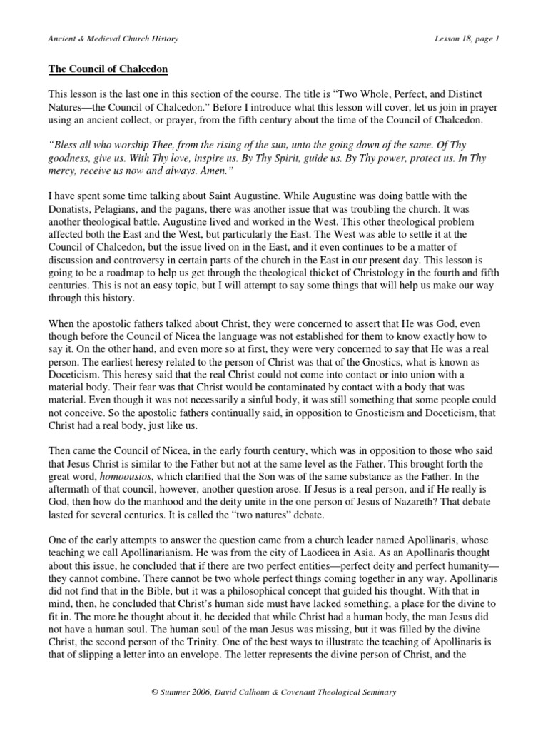 Chalcedon Christologies | PDF | Council Of Chalcedon | Christology