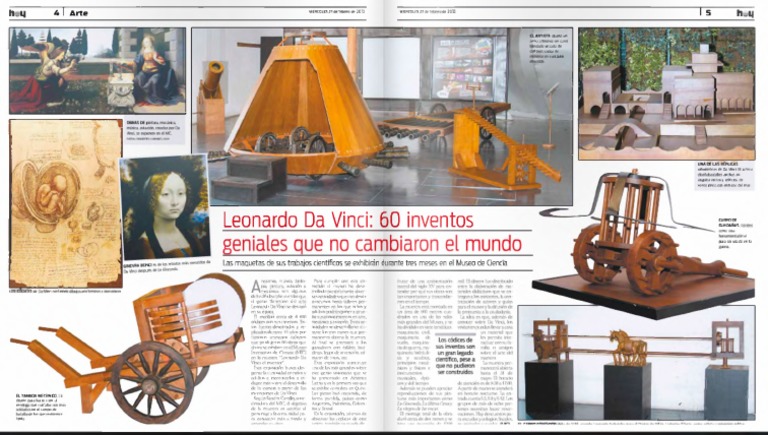 Leonardo Da Vinci 60 Inventos Geniales | PDF