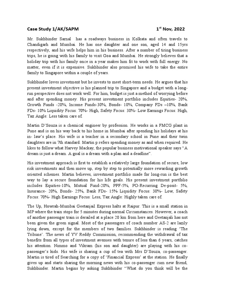 Case Study 1. Investments | PDF