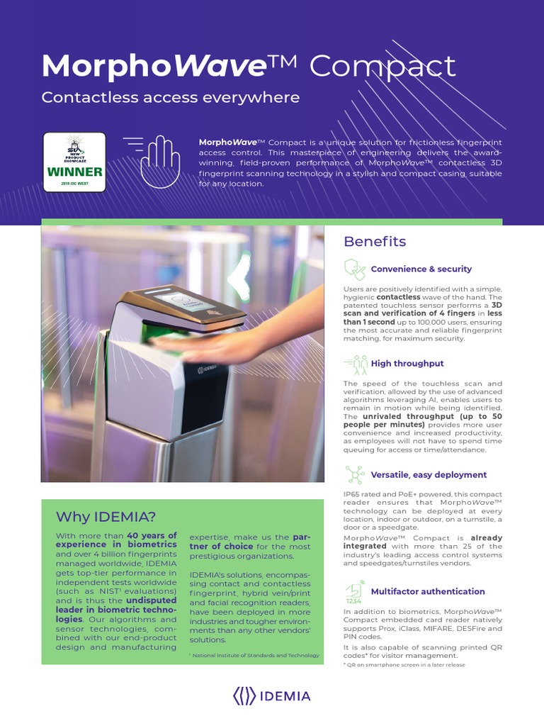 MorphoWave Compact - Brochure - English | PDF | Fingerprint ...