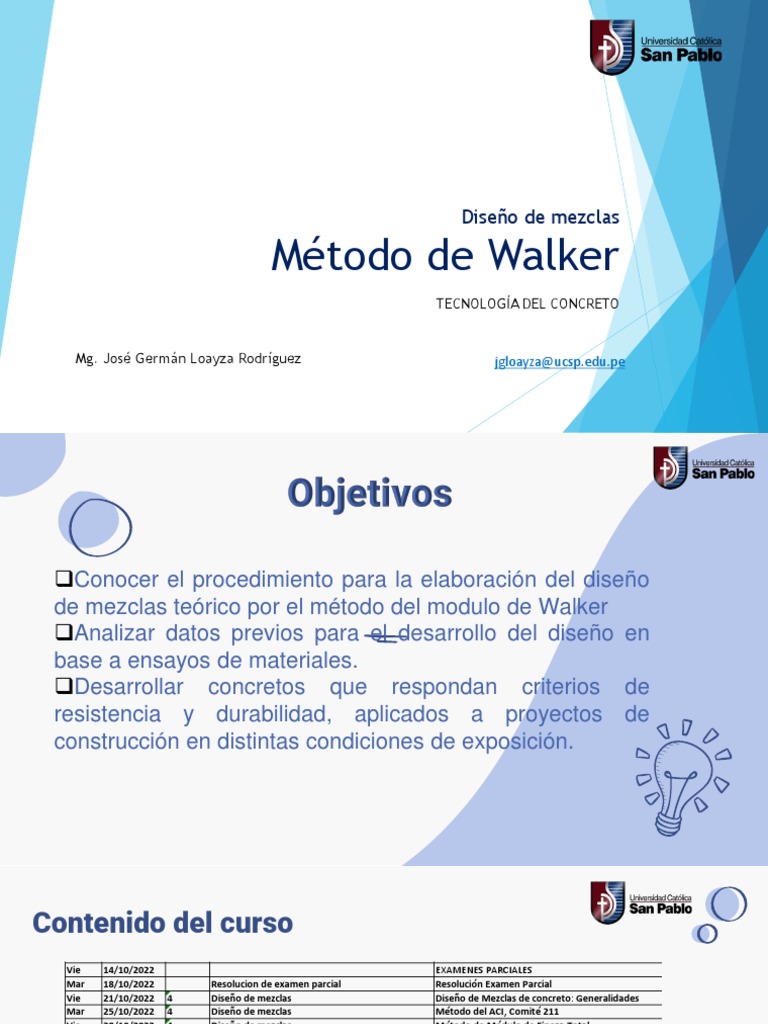 TC - Sesión 19 - Diseño de Mezclas Por El Método de Walker | PDF
