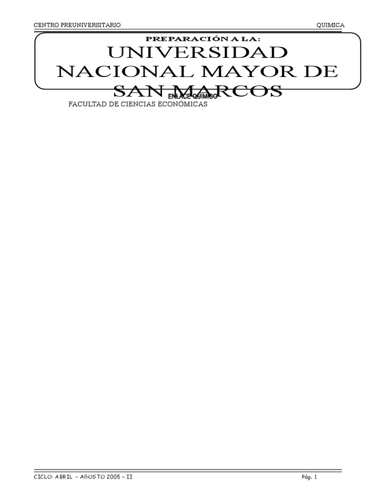 Quimica 03 Enlace Quimico Pdf