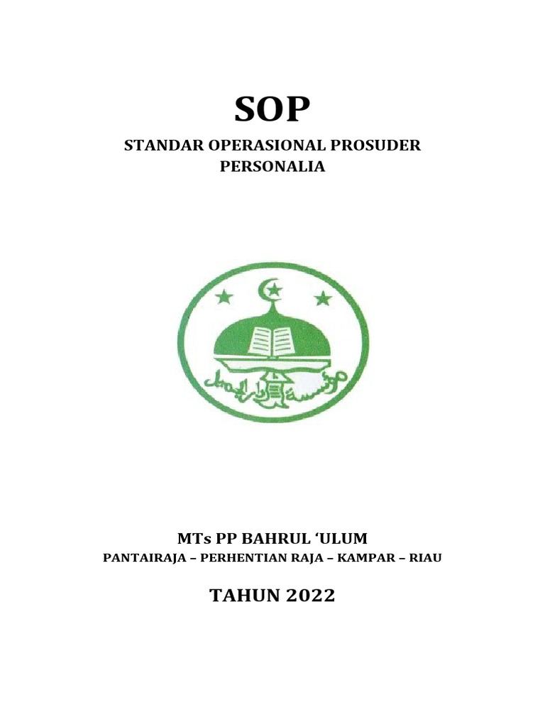 1.1.2.3 SOP Personalia | PDF