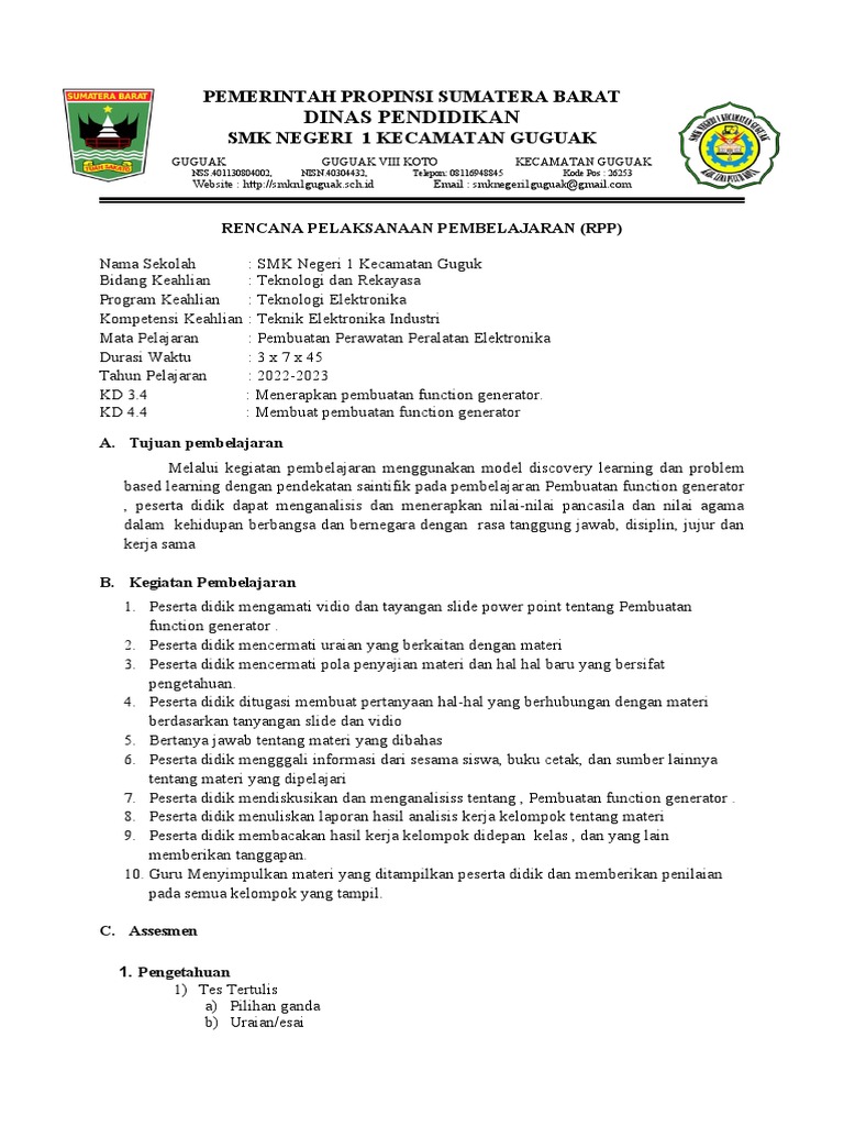 5E. RPP P3E KD 3.5 Pert 14&16 | PDF