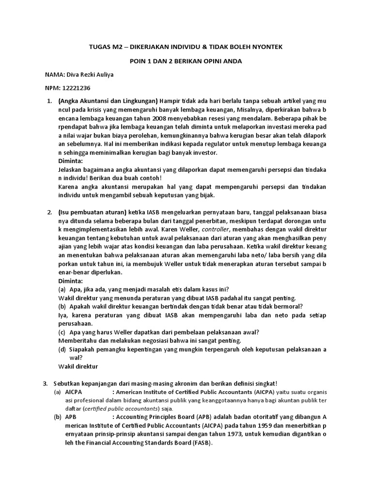 Tugas M2 Komp Akun Keuangan | PDF