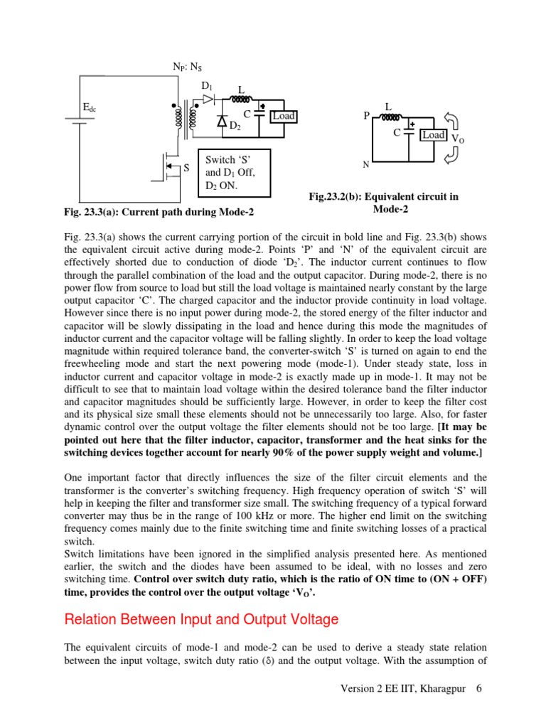 Equivalent Circuits and Operation Modes of a Forward Converter | PDF | Electrical Network ...