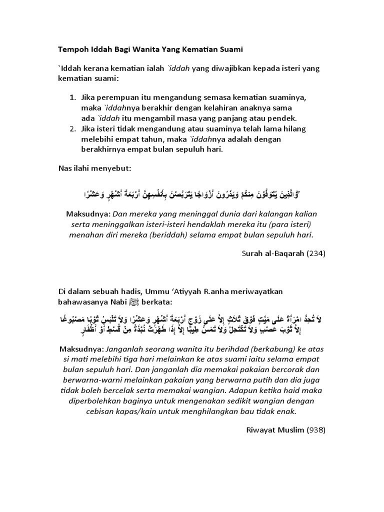 Wanita Iddah Berkempen | PDF