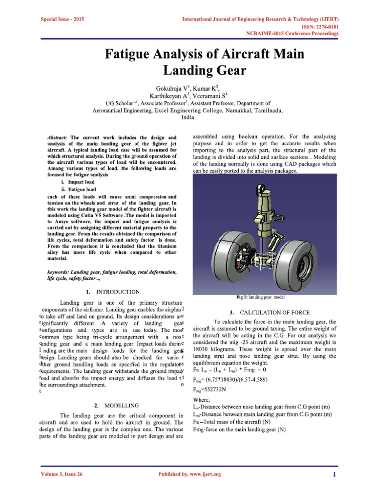 Landing Gear Fatigue Analysis | PDF