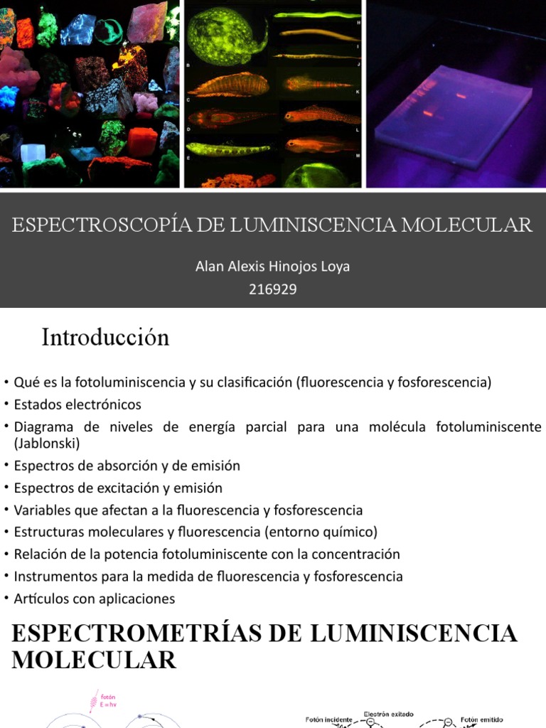Espectroscopía de Luminiscencia Molecular | PDF