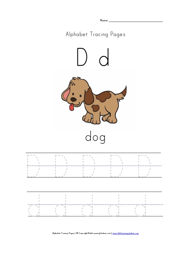 Alphabet Tracing Letter D | PDF