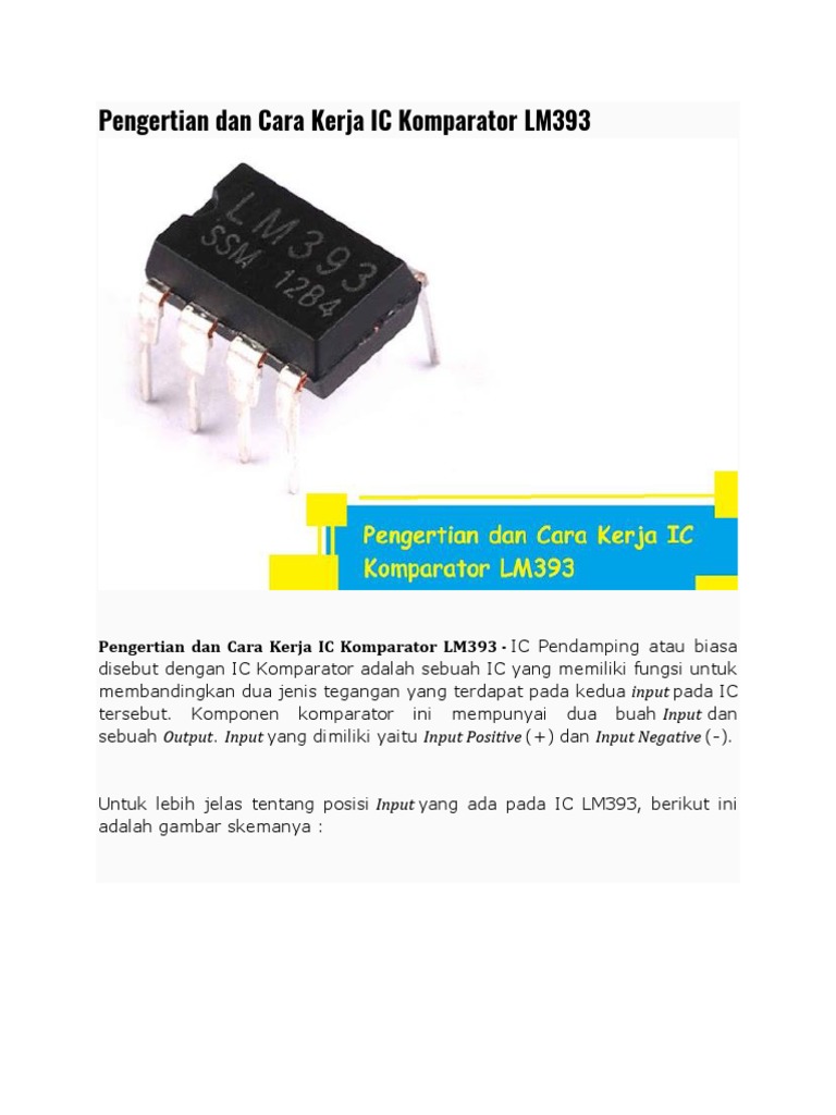 IC Komparator LM393 | PDF | Sains & Matematika