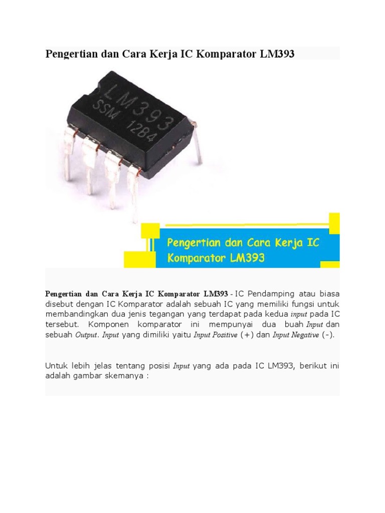 IC Komparator LM393 | PDF | Sains & Matematika