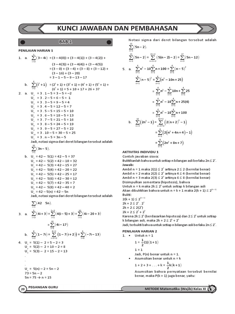 Kunci Matematika 11 Wajib | PDF