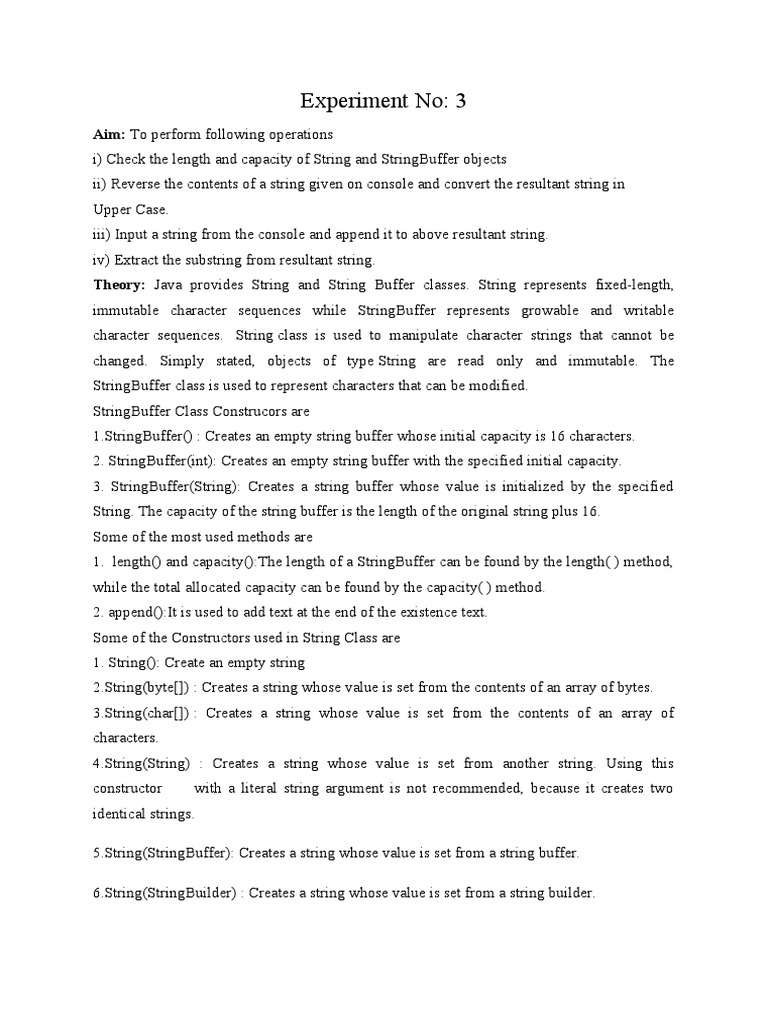 Experiment No 3 | Download Free PDF | String (Computer Science) | Theoretical Computer Science