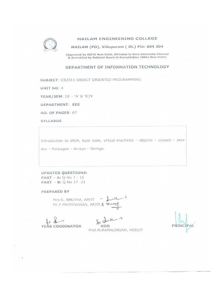 OOPS Unit 4 | PDF | Java (Programming Language) | Method (Computer ... OOPS Unit 4 | PDF | Java (Programming Language) | Method (Computer ...