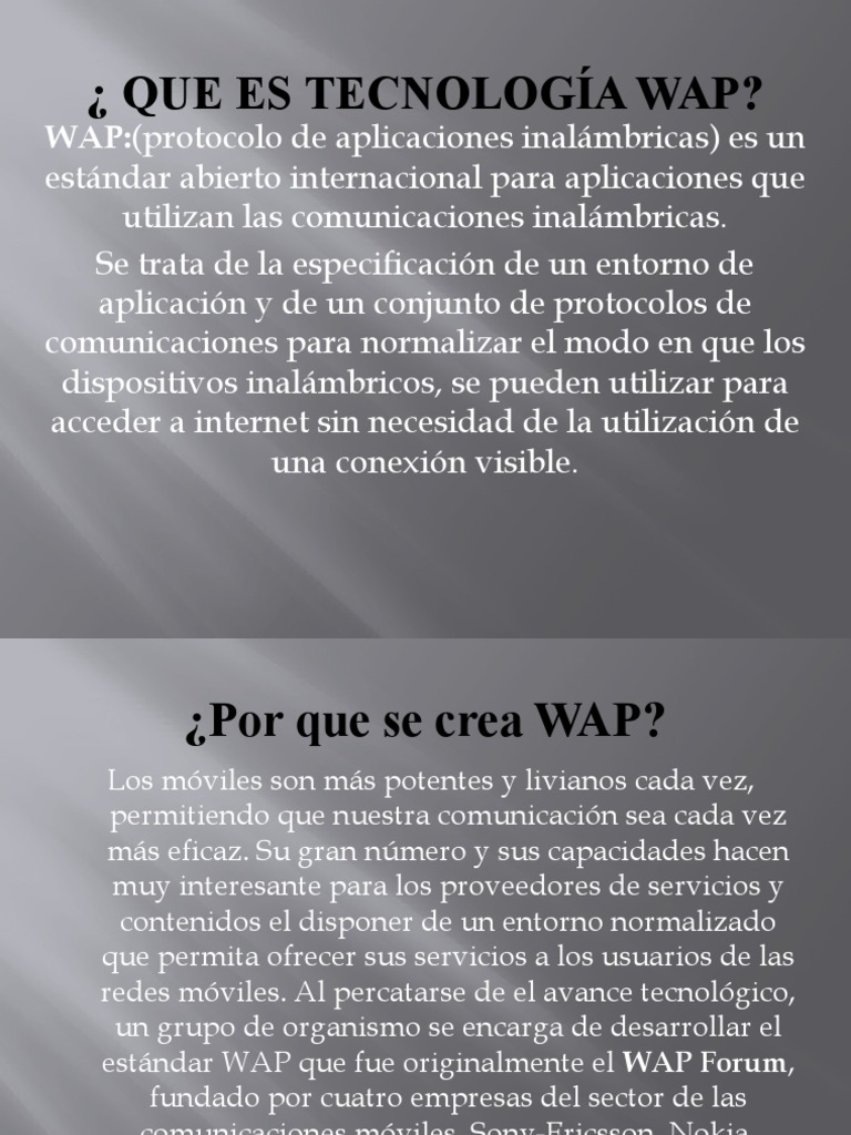 Que Es Tecnología WAP | PDF | Comunicación | Internet