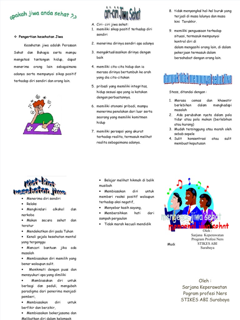 Leaflet Kesehatan Jiwa 55a4d1875f2c6 | PDF