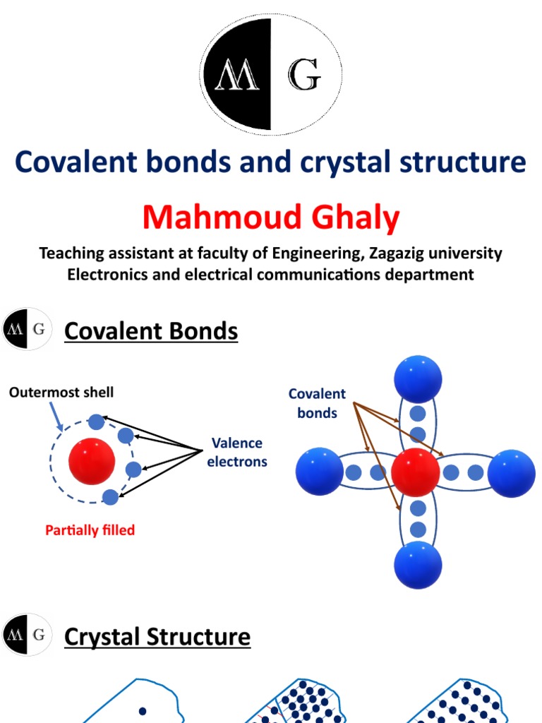 Covalent Bonds and Crystal Structure | PDF