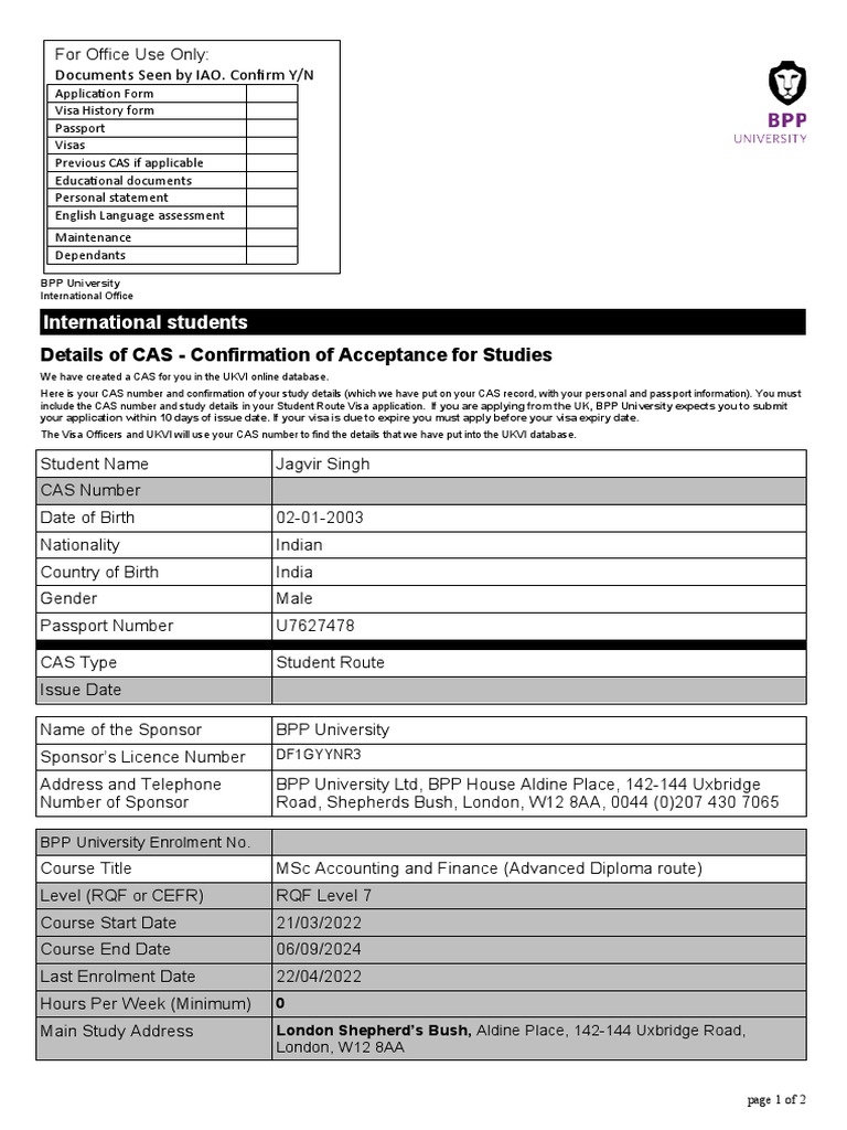 Jagvir Singh - Drafted CAS Letter | PDF