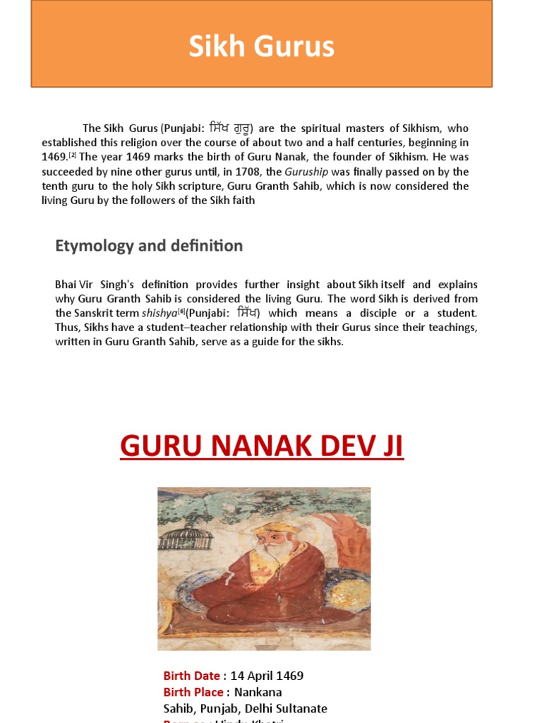 History of the 10 Sikh Gurus | PDF