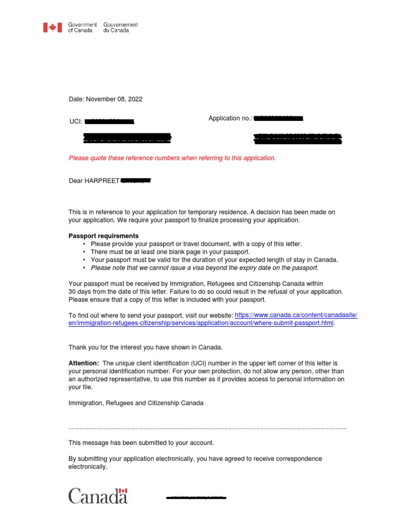 Sample Original Passport Request | PDF