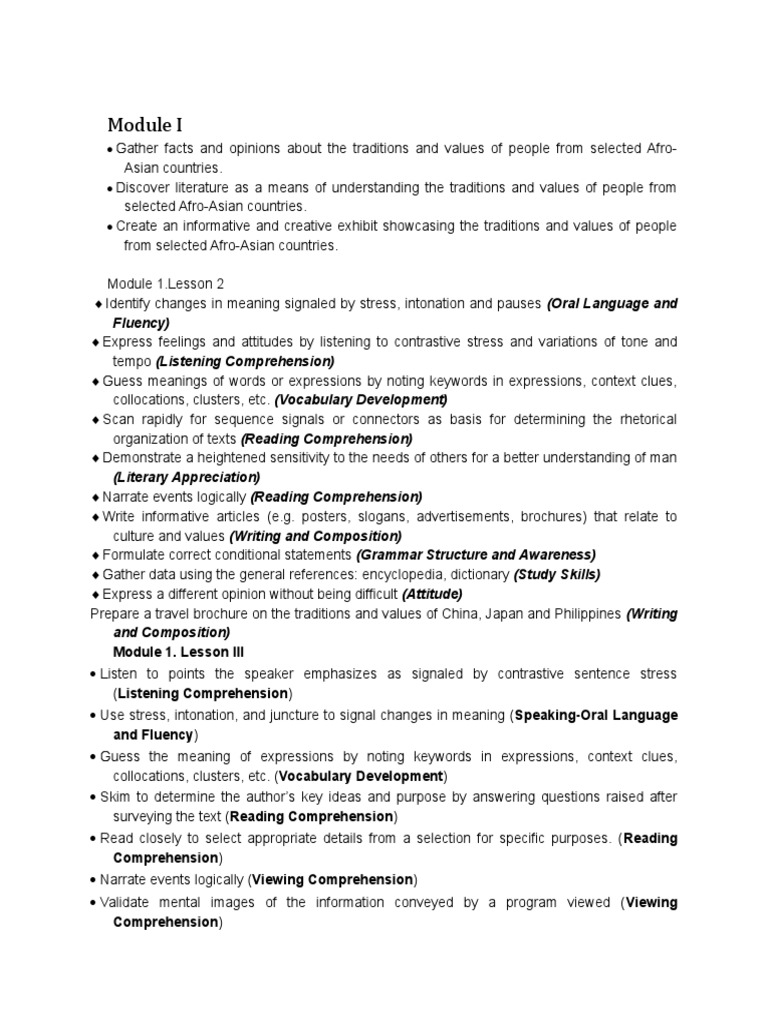 Learning Competencies | Download Free PDF | Reading Comprehension ...