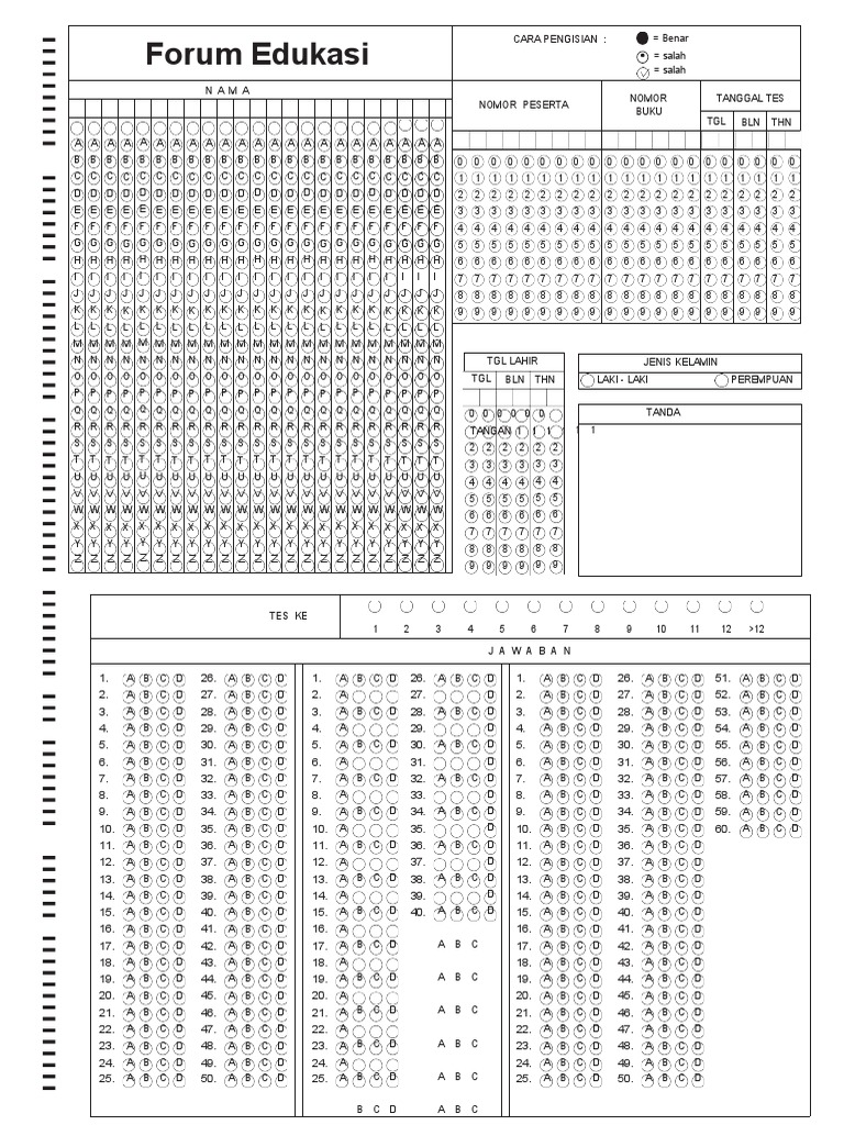 Master LJK Lembar Jawaban Komputerpdf | PDF