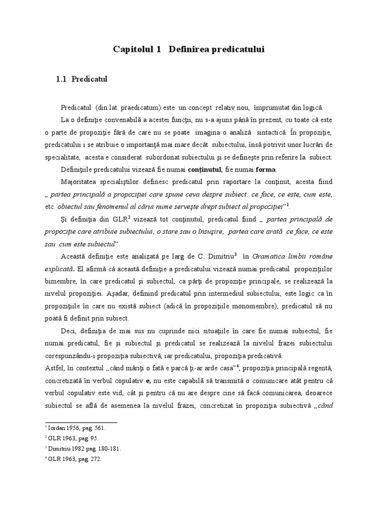 PREDICATUL | PDF