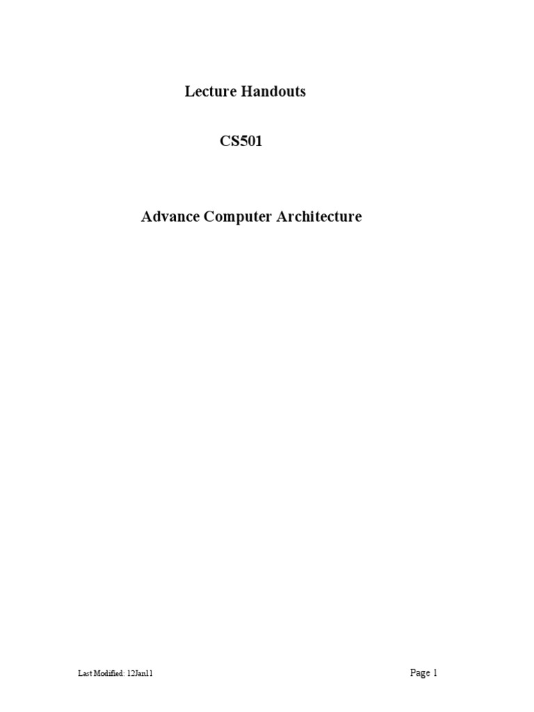 CS501 Highlight Handout | PDF