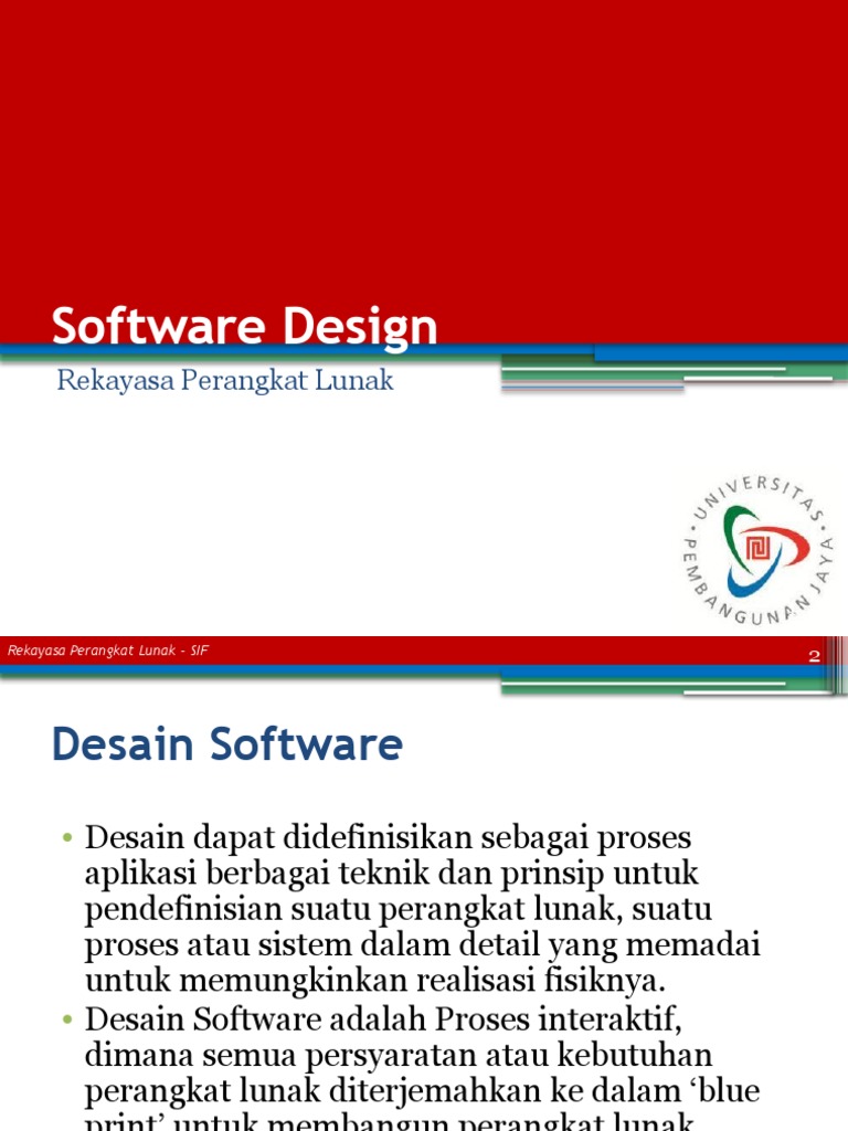 Slide SIF 310 Software Design | PDF
