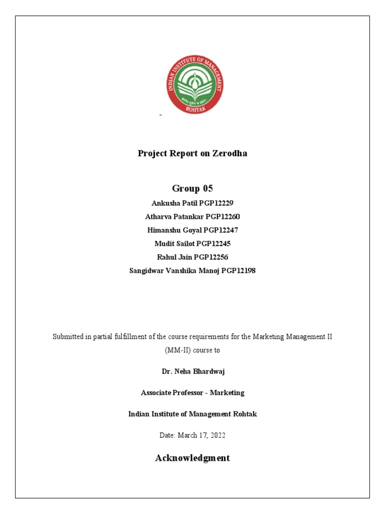 MM2 Final Report Group 05 | PDF | Business | Finance & Money Management